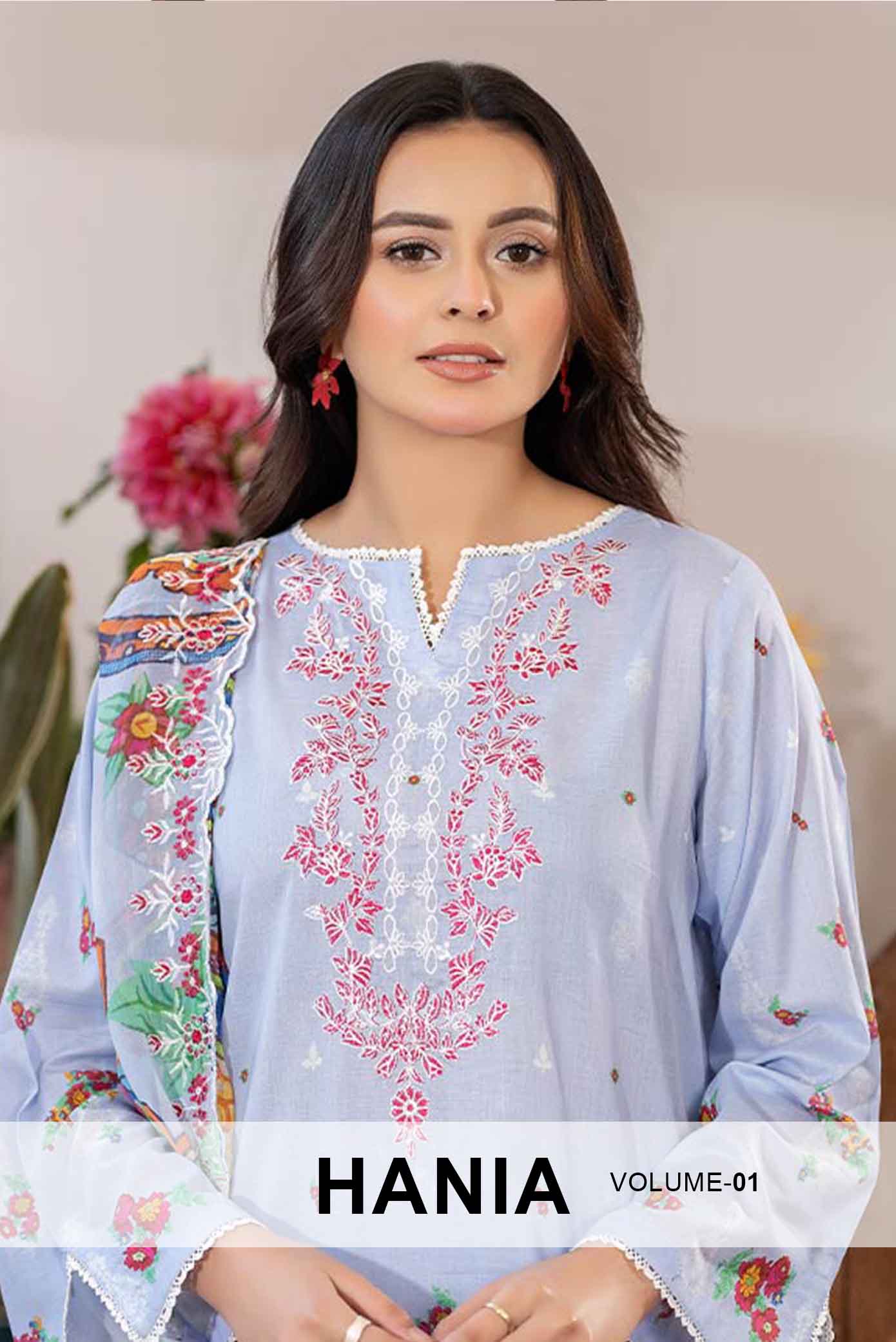 HANIA - 3 Pieces Ladies Lawn Suiting - Online Lawn Suiting in Pakistan ...